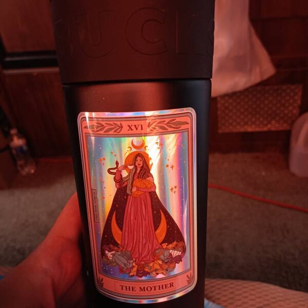 The Mother Tarot Card Holographic Sticker, Mom Life Tarot Waterproof ...