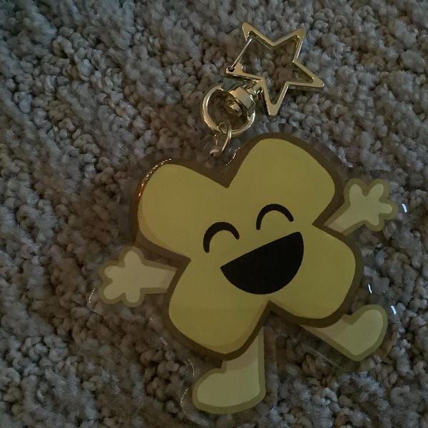 BFDI Keychains - 2.5" Acrylic - Firey, Bubble, Teardrop, Golfball ...