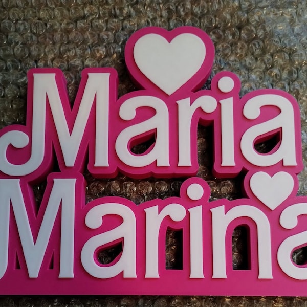 Personalized Doll Name Sign, Custom Name Plate, Girl Room Decor, Kids ...