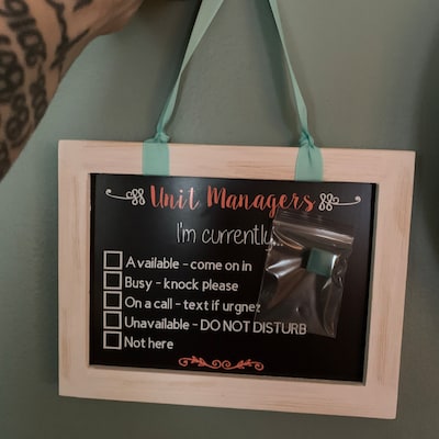 Office Message Board Signunavailable Signnot Here Door - Etsy