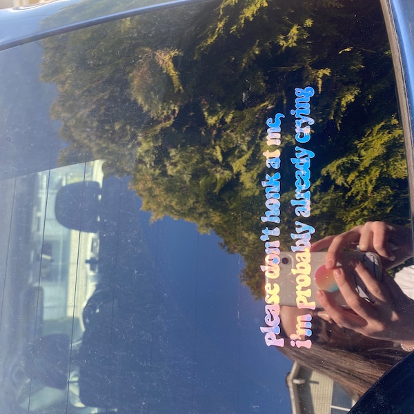 Please Don't Honk at Me, I'm Probably Already Crying Vinyl Decal ...