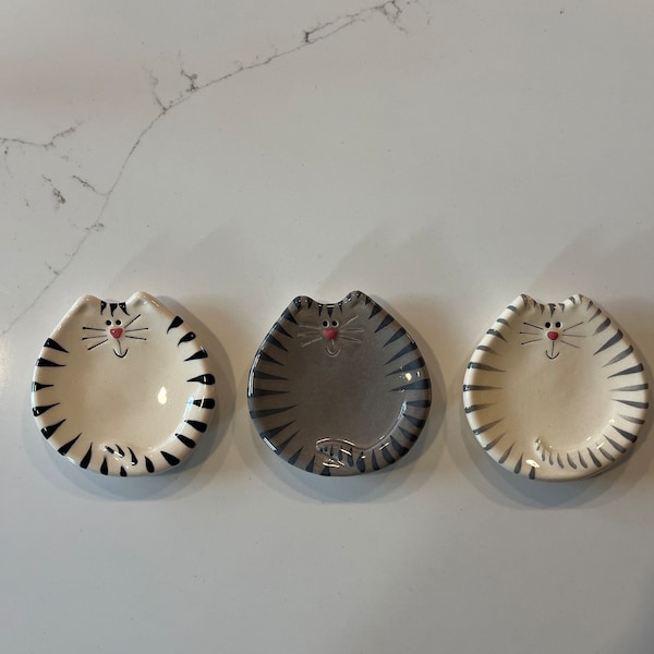 Ceramic Tiger Cat Dishes Can Be a Tea Bag Holder, Spoon Rest or Soap ...