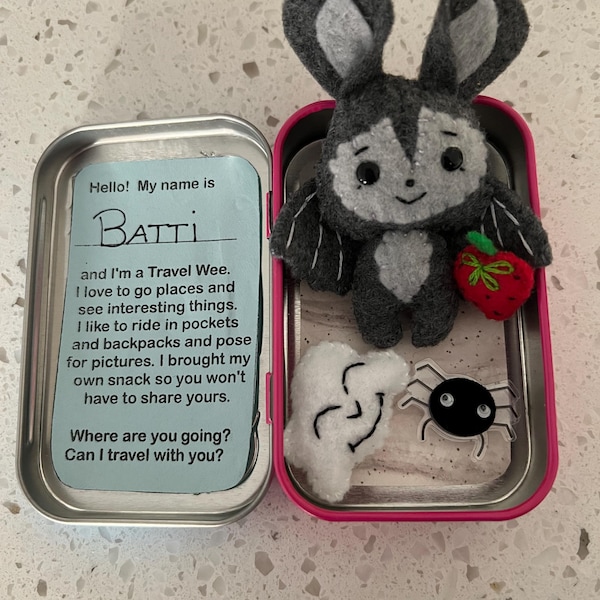 Felt Bat Travel Wee Altoid Tin Travel Toy - Etsy