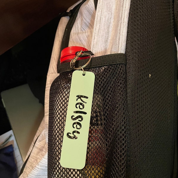 Backpack Tag, Bag Tag, Backpack Name Tag, Name Keychain, Acrylic Name ...