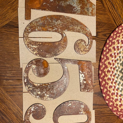 Eight Inch Number8 Lettermetal Number Metal Letter Steel Letter Rustic ...