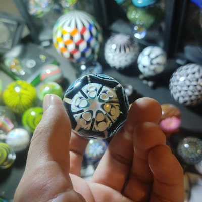 Four Layer Dot Stack Marble, UV Reactive, Glass Pop Art, Art Glass ...