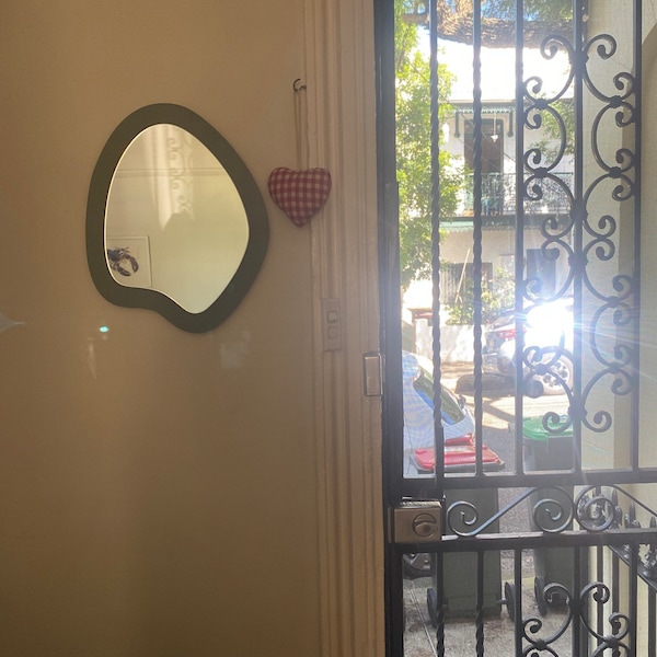 Small Wavy Mirror, Oval Wiggly Mirror, Funky Wiggle Mirror, Curvy ...