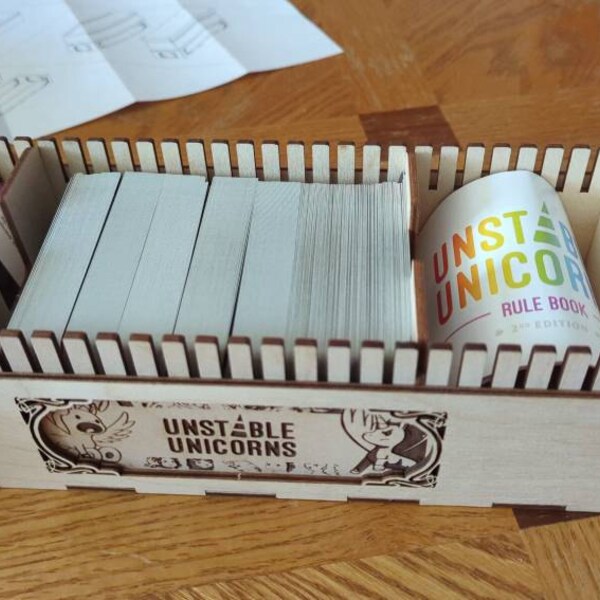 Unstable Unicorns Storage Box Organizer Stand Alone Fits 450+ Sleeved ...