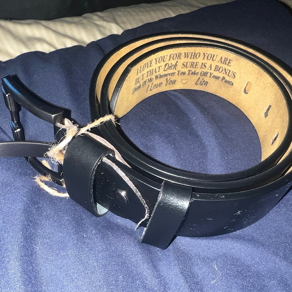 Custom Handmade Belt for Dad, Engraved Leather Belt for 3rd Anniversary ...