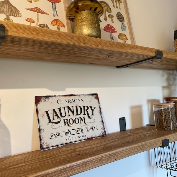 Personalised Washing Laundry Room Sign Metal Wall Door Signage ...