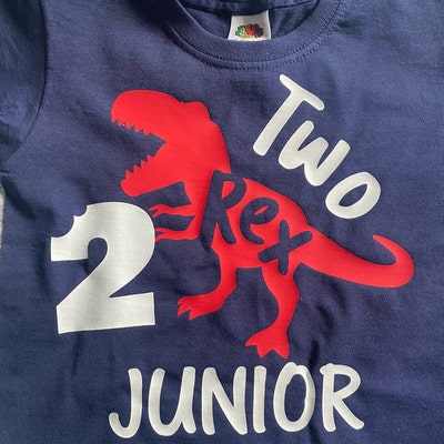 Two Rex Svg, 2nd Birthday Svg, Dinosaur Birthday Svg Dxf Eps Png ...