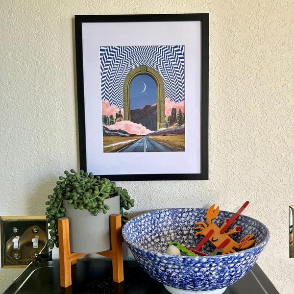 Desert Wall Art, 70s Poster, Desert Art, Cactus Print, Digital Collage ...