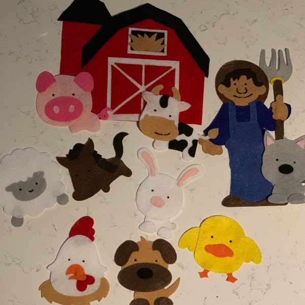 Old Mcdonald's Farm Felt Board Set - Etsy