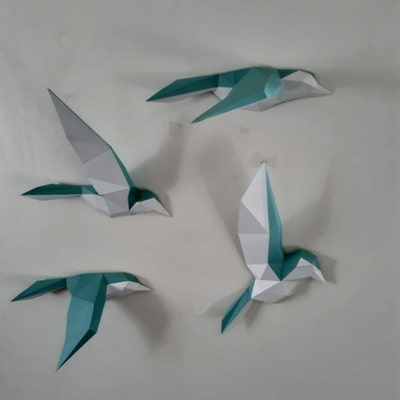4birds Paper Model,papercraft , DIY , Low Poly , PDF Papercraft , Birds ...