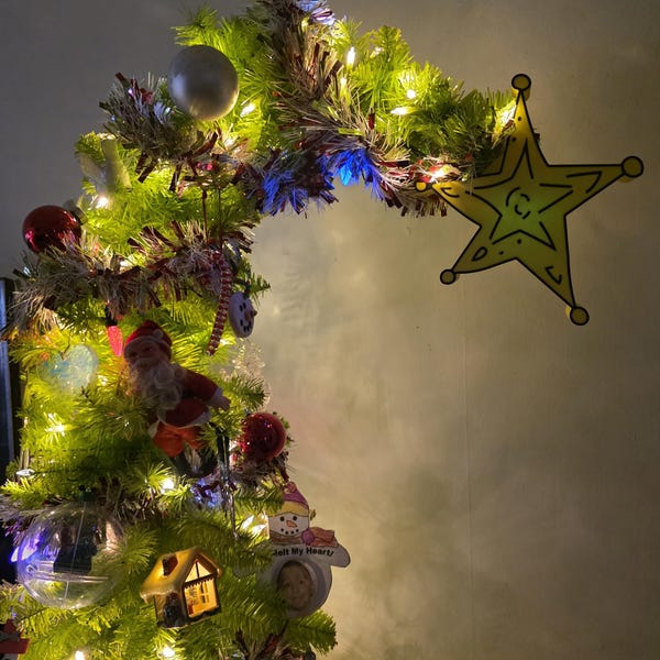 Grinch Star Christmas Tree Topper 5 and 8 Inch - USA Shipped - Multiple ...