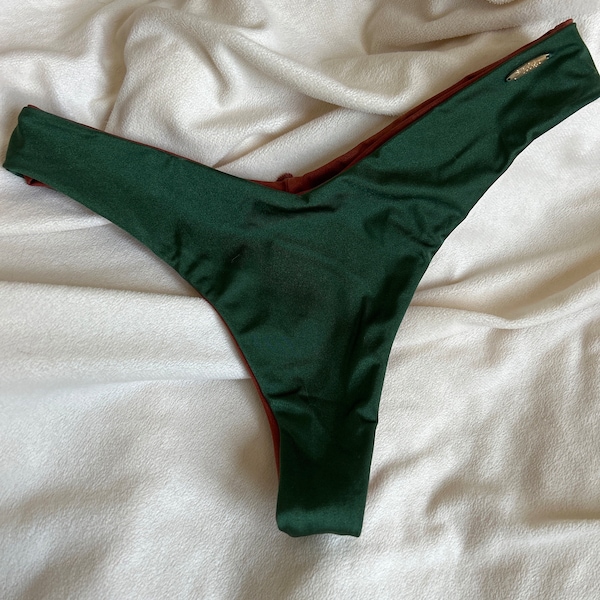 ARYA Ruched String Brazilian Bottom - Etsy Canada