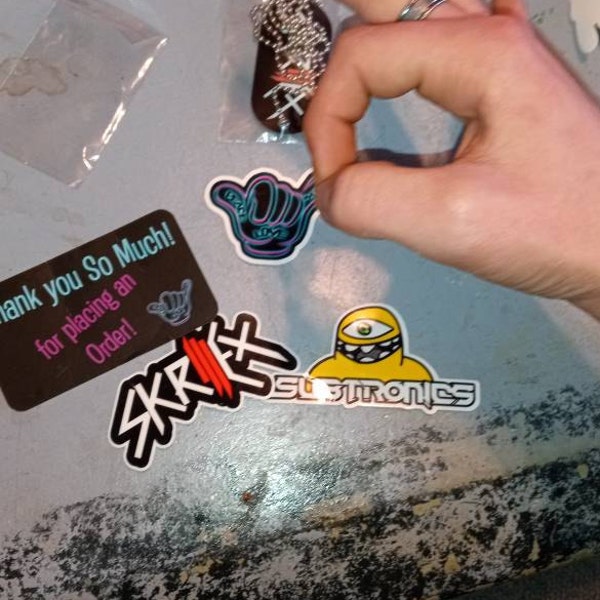 Subtronics Cyclops Army Double Sided Necklace Dogtag Chain Dubstep Rave ...