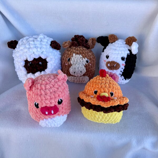 Marshmallow Amigurumi Crochet Pattern, Farm Marshmallow Crochet Pattern ...