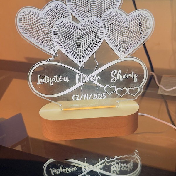 Long Distance Custom Light Personalized Valentines Gift Light up Sign ...