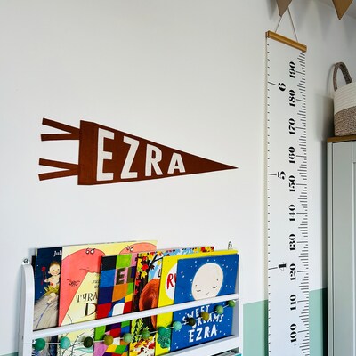 Large Custom Pennant Flag Cursive Font - Etsy