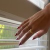 18K Gold Croissant Ring Twisted Rope Minimalist Stacking Chunky/dainty ...
