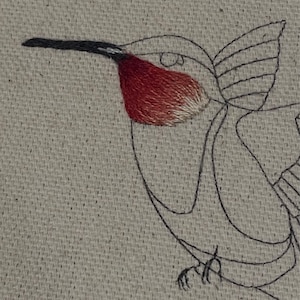 An Introduction to Thread Painting Ruby-throated Hummingbird - Etsy