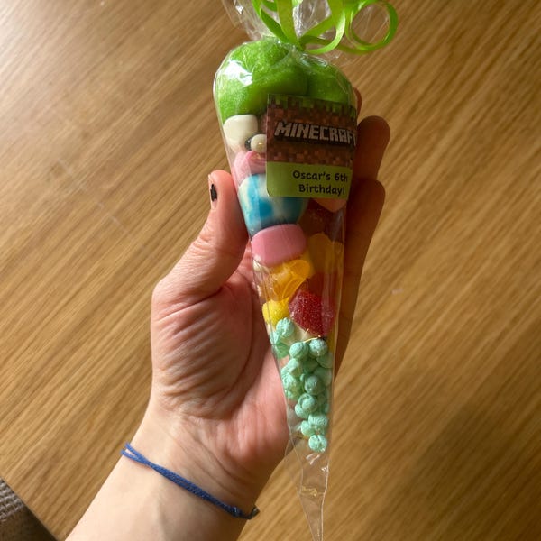 10+ Minecraft Pick and Mix Sweet Cones - Etsy UK