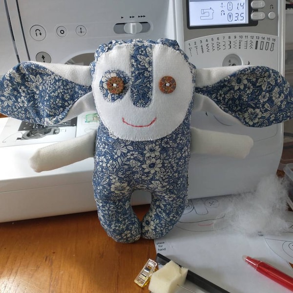 Stuffed Hobbit Pattern Monster Doll, Textile Rag Doll, Gift for Hobbit ...