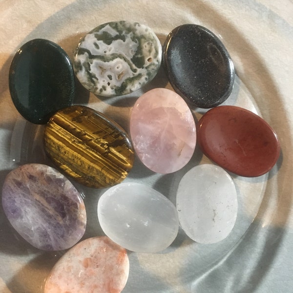 Hematite Worry Stone Slab Thumb Stone Palm Stone Metaphysical Chakra ...