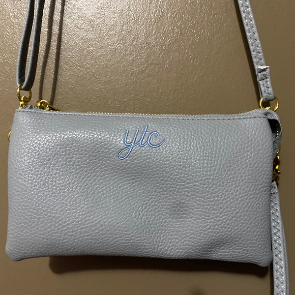 Monogram Wristlet With Mini Initial | Monogram Wristlet Wallet ...