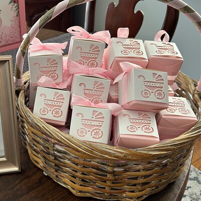 Stork Baby Shower Favor Boxes Boy or Girl Sprinkle Favor Boxes 10-pack ...