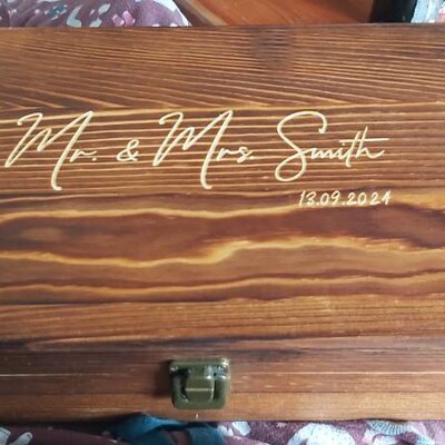Personalized Wooden Gift Box, Engraved Name Box, Wooden Keepsake Box ...