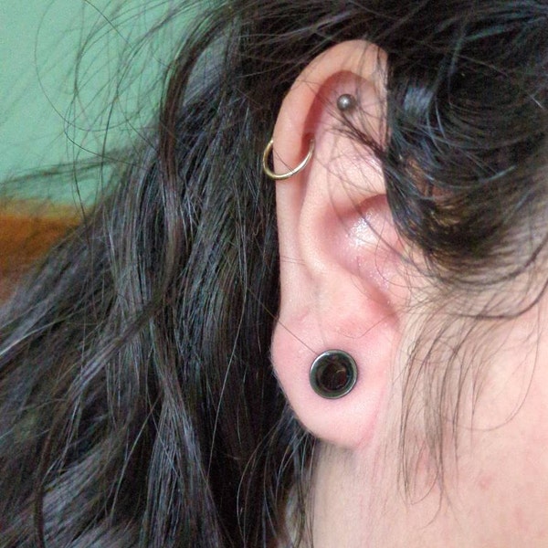 Light Skin Tone Silicone Double Flare Tunnel | Silicone Ear Gauges for ...