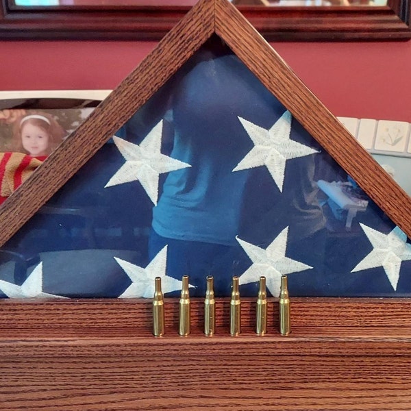 Memorial Flag Display Case With Shell Casing Holes - Etsy