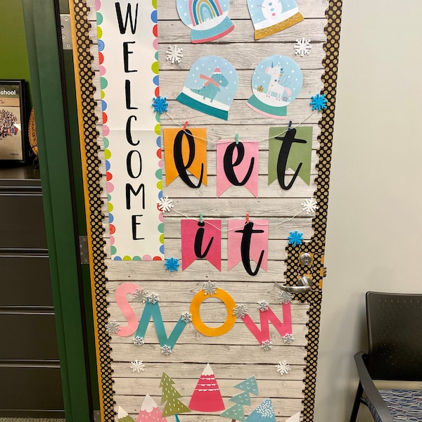 Winter Snow Globe Bulletin Board or Door Decor, Easy Seasonal Classroom ...