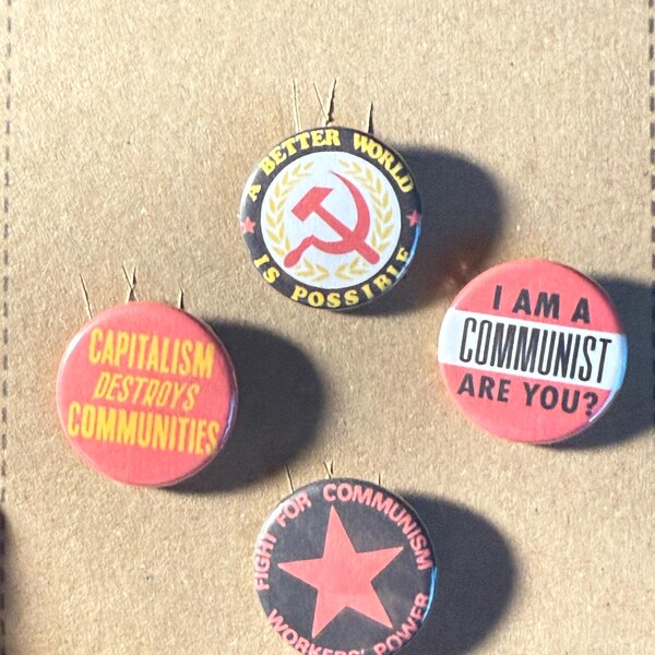 Antifascist Badge Set 4 Anti-fascist Anti-nazi Pin Buttons Antifa ...