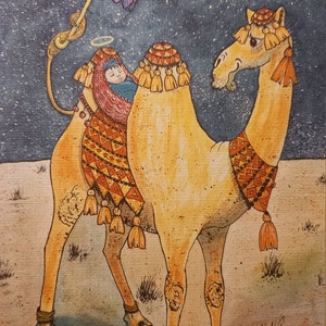 Camel Christmas Card, Macmillan Charity Xmas Card, Matching Card With ...