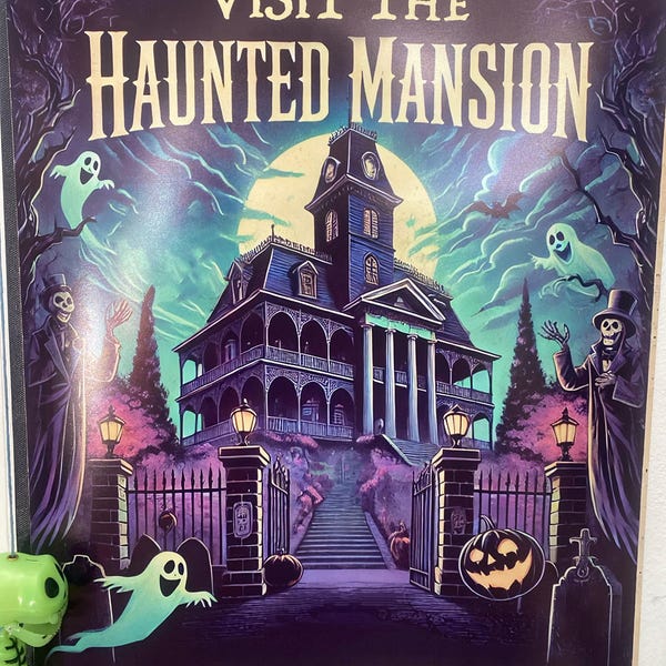 Haunted Mansion 999 Happy Haunts Halloween Travel Poster: Spooky Wall ...