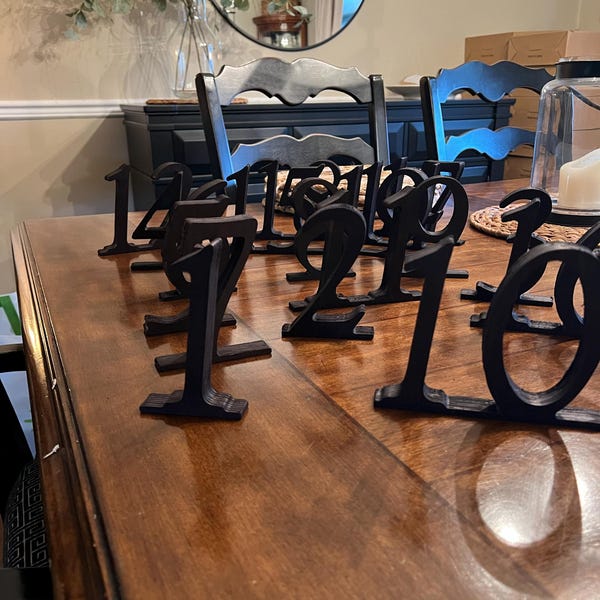 Rustic Table Numbers 1 - 100 for Farmhouse Weddings, Elegant Wood Table ...