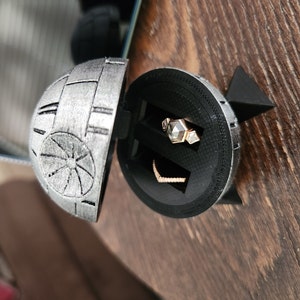 Death Star Ring Box for Weddings or Marriage Proposals Stand and ...