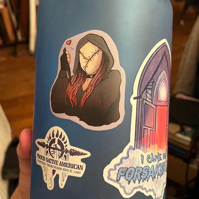 Old Animation Style Alice and Red Queen Sticker Holographic Waterproof ...