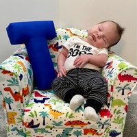 Puffy Hand-sewn Letters Personalized Shelf Decor With Stars Educational ...