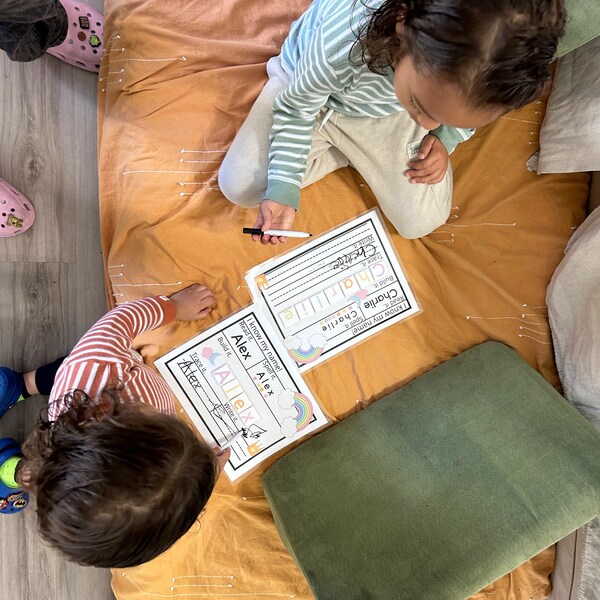 Dry Erase Name Mat, Montesorri Activity to Learn to Spell and Write ...