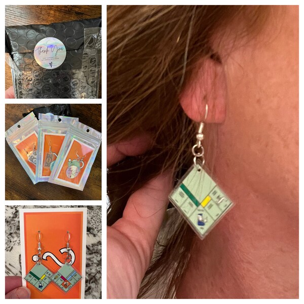 Super Mario Theme Dangle Earrings | Nintendo Inspired Earrings | Gamer ...