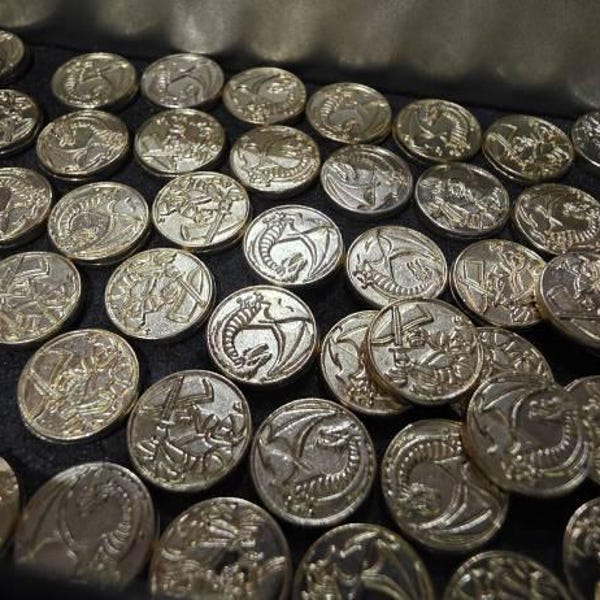 20 Platinum Ingots, Dnd Metal Game Coins, TTRPG Accessories, Dungeons ...