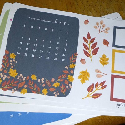 Months of the Year Single Sheet 4 Different Designs Planner Stickers - Etsy