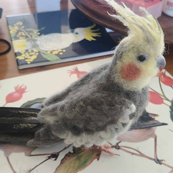 Ringneck Parrot Felted Miniature. Ringneck Replica. Rose-ringed ...