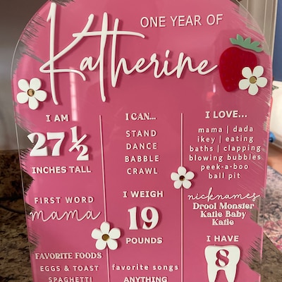 My First Year Board SVG, Birthday SVG, Photo Prop, Digital File, Laser ...