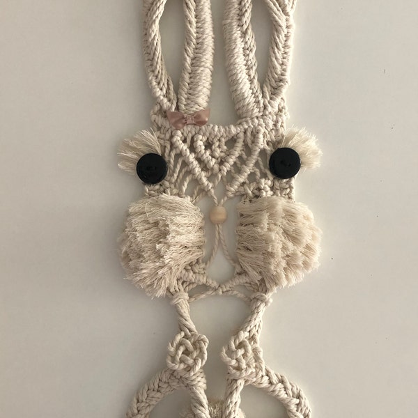 Macrame Bunny Rabbit Tutorial Pattern in ENGLISH - Intermediate ...