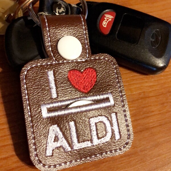 Aldi Quarter Holder, Aldi Keychain, Aldi Key Chain, Snap Tab, Key Fob ...